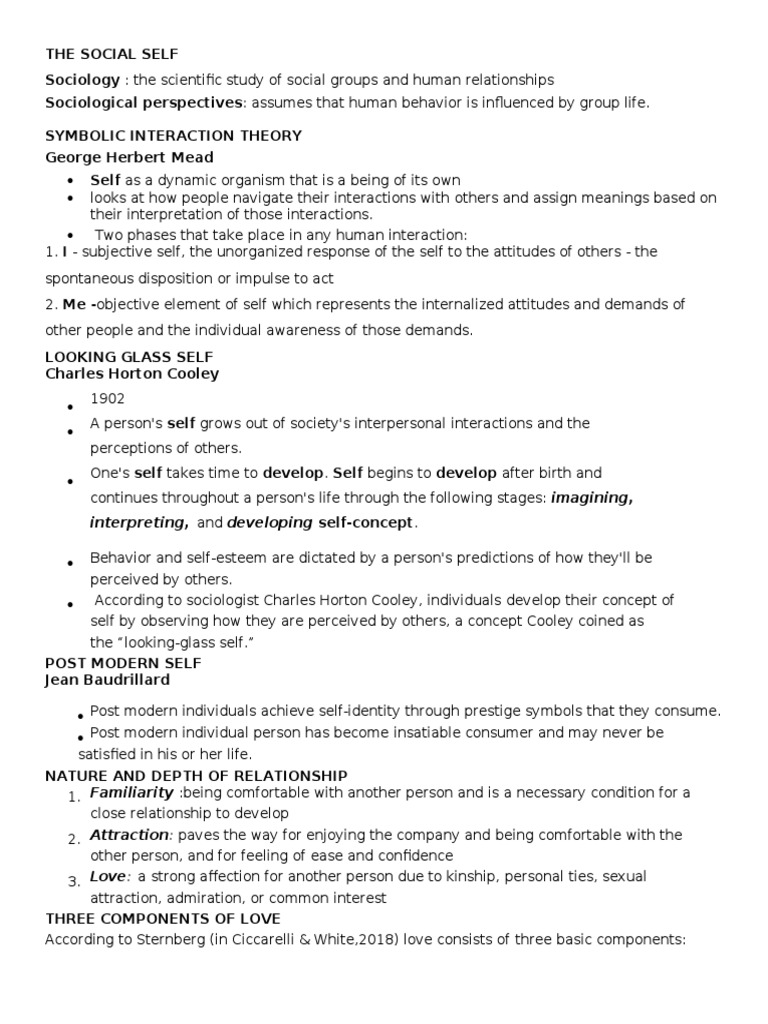 The Social Self | PDF | Identity (Social Science) | Id