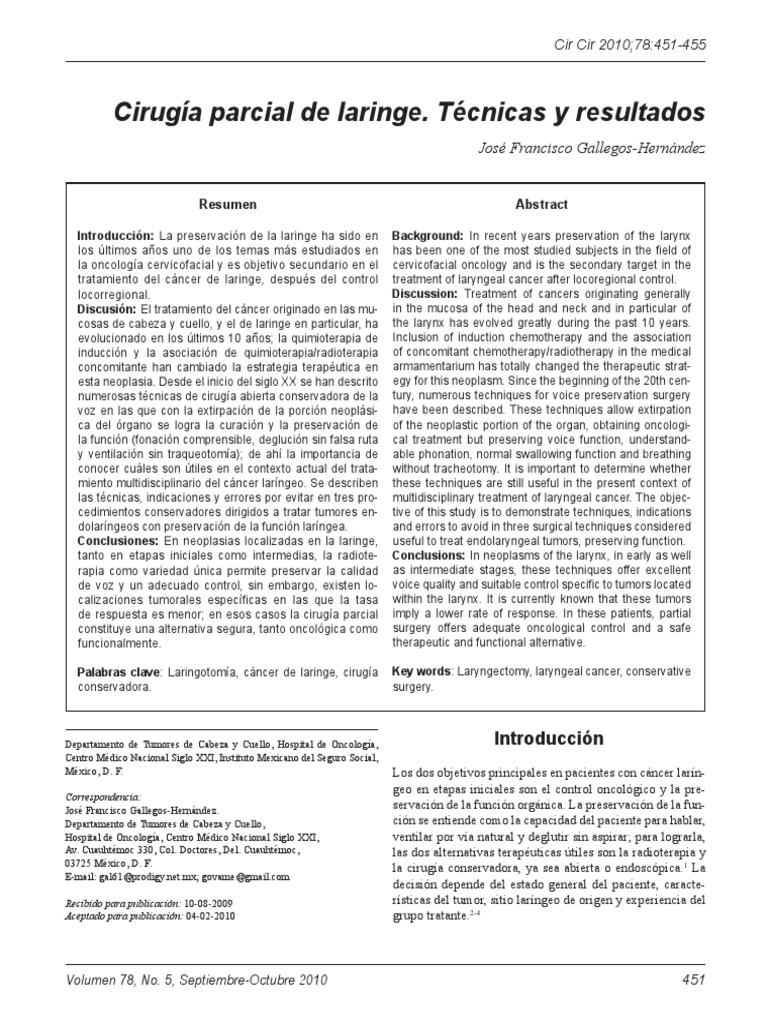 Laringectomia Parcial PDF | PDF | Tiroides | Cabeza y cuello humanos