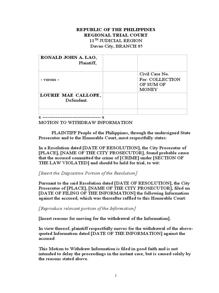 Motion To Withdraw Appeal | PDF | Prosecutor | Government Institutions