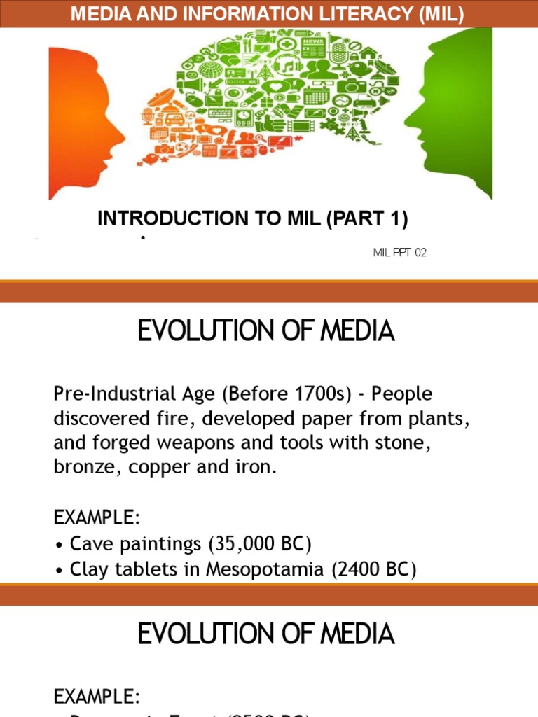 Media and Information Literacy Evolution of Media | Download Free PDF ...
