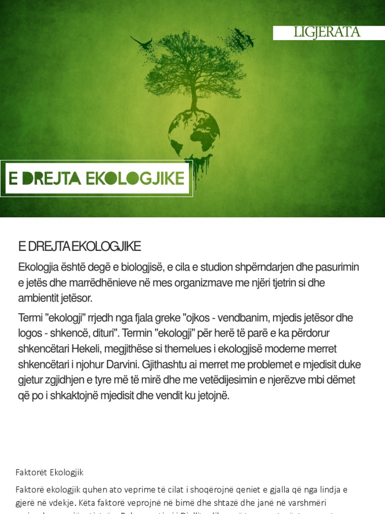E Drejta Ekologjike Ligjerata | PDF