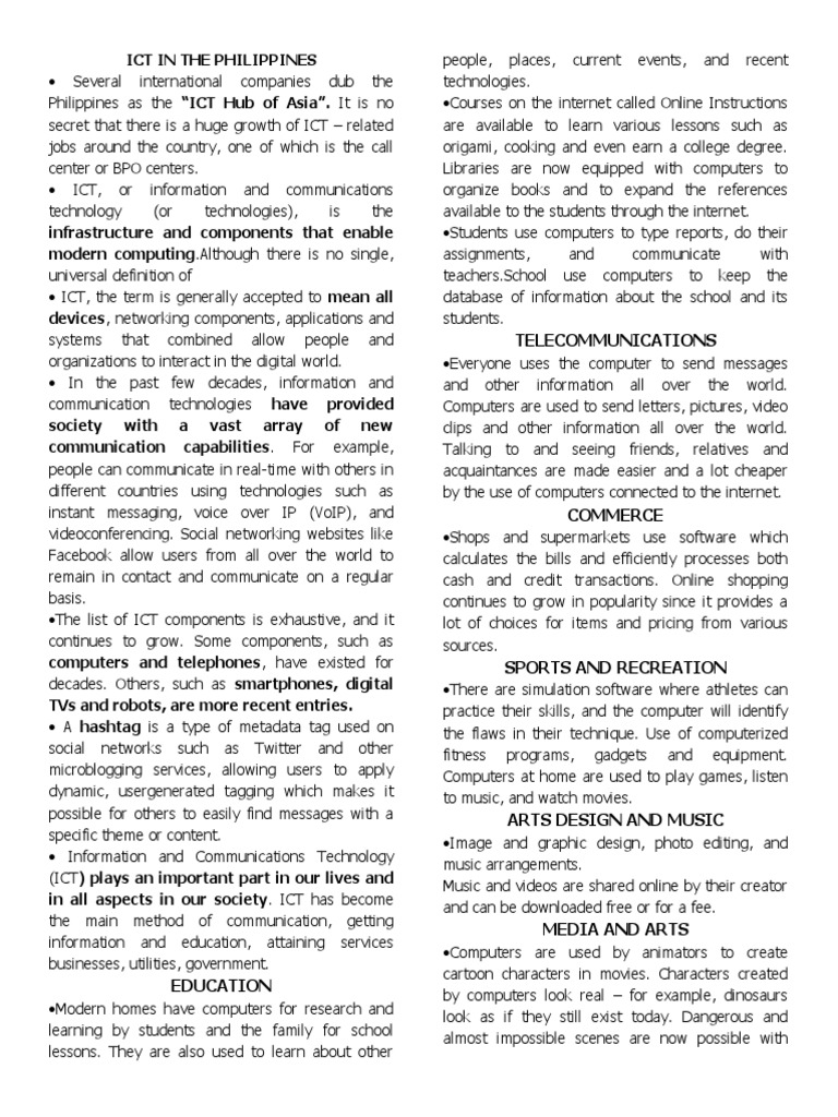 ICT Growth in the Philippines | PDF | Websites | World Wide Web