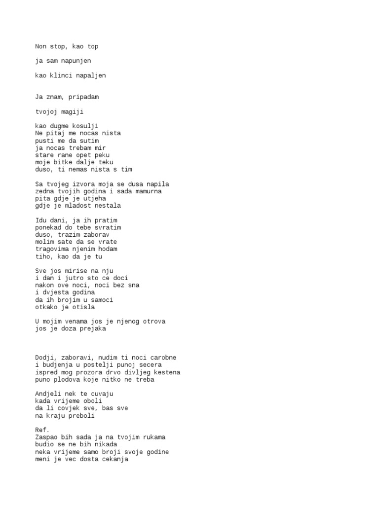 Kerber Parni Valjak Tekstovi | PDF