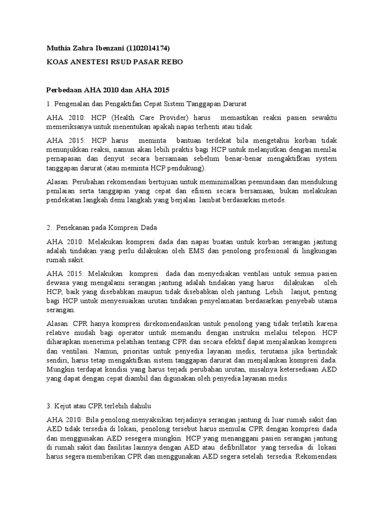 Perbedaan BHD 2010 Dan 2015 Muthia | PDF