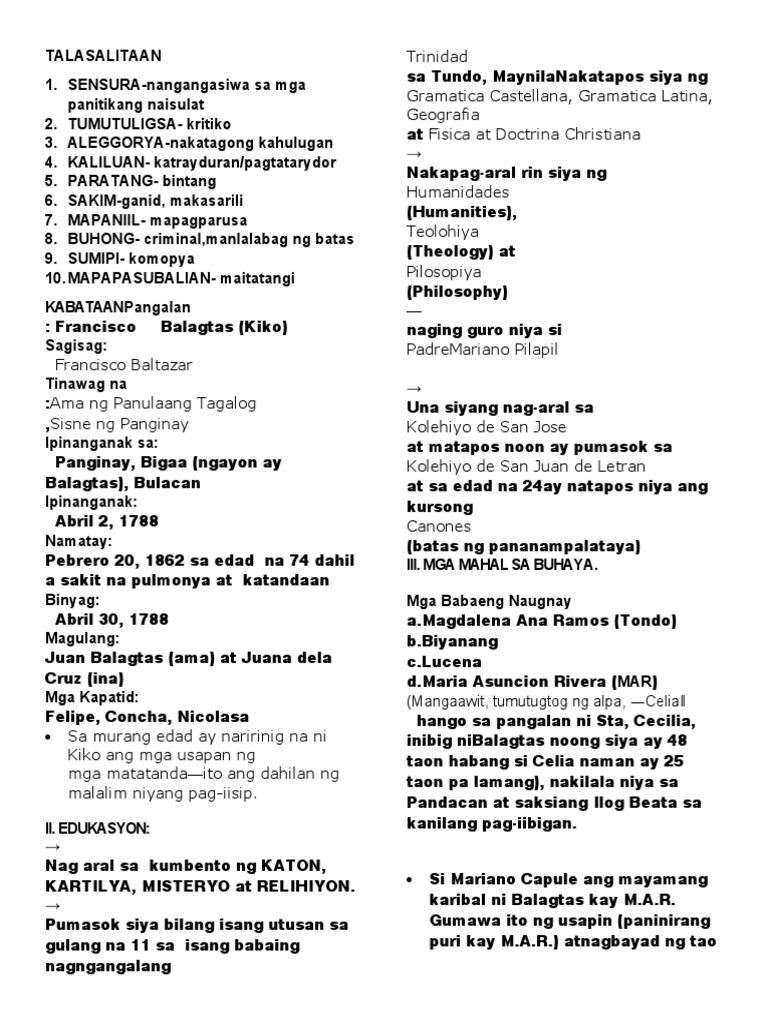 Filipino Reviewer | PDF