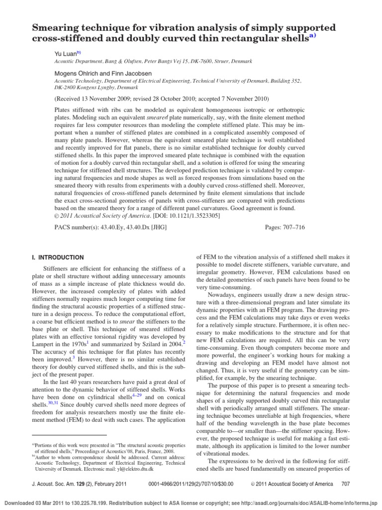 Smearing Technique | PDF | Finite Element Method | Normal Mode