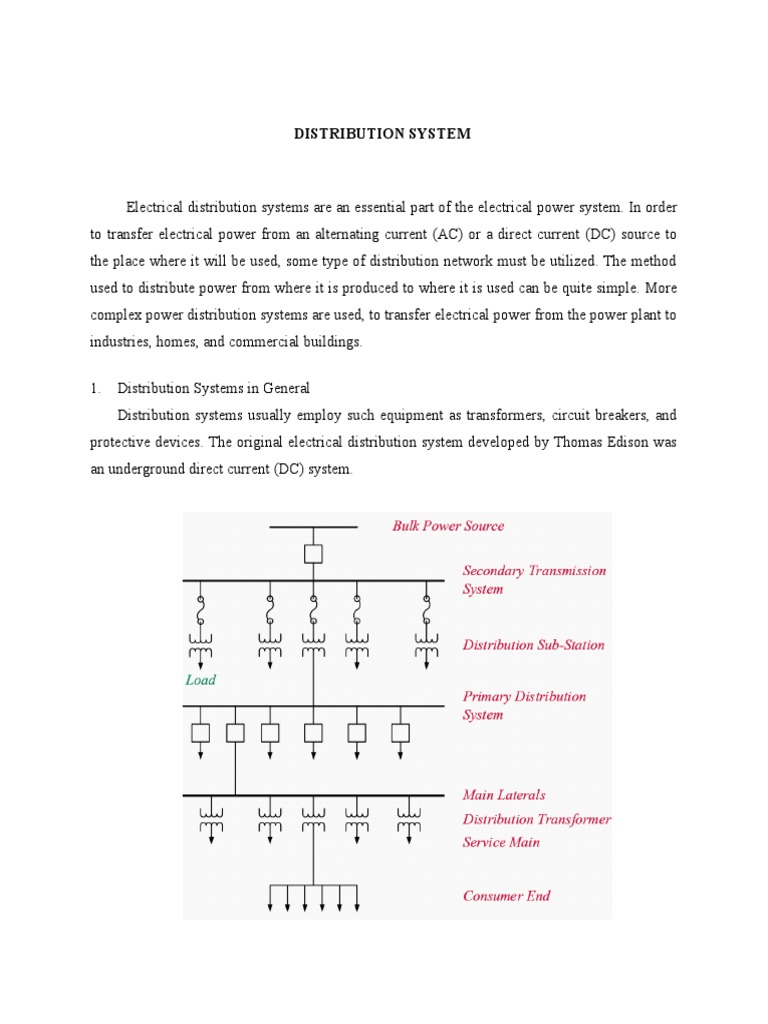 Overview of Electrical Distribution Systems | PDF | Electric Power ...