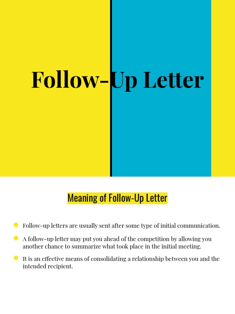 Follow-Up Letter | PDF | Business
