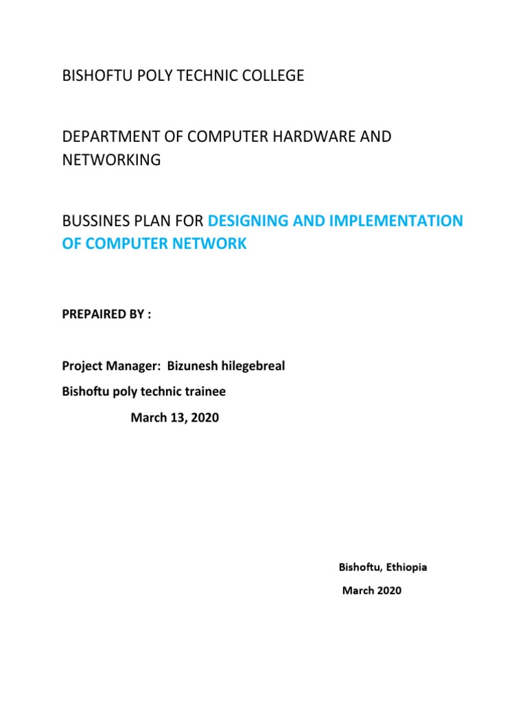 Proposal HW | PDF | Network Topology | Computer Network