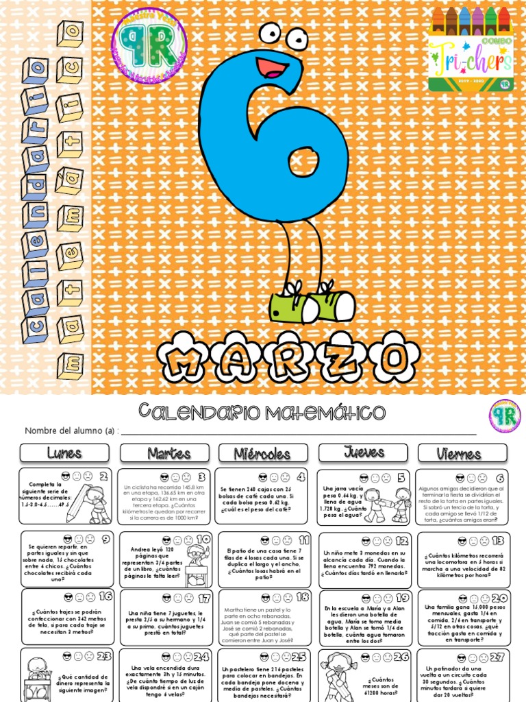 Desafíos Matemáticos de Marzo | PDF
