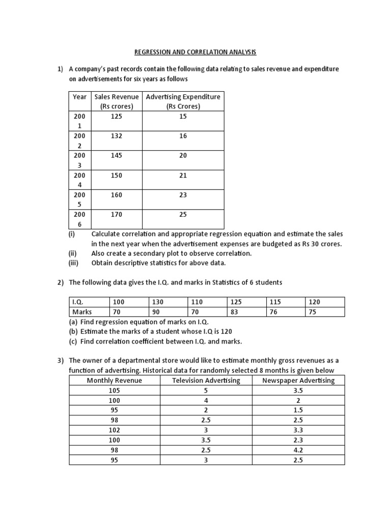 Regression Analysis | PDF | Correlation And Dependence | Regression Analysis