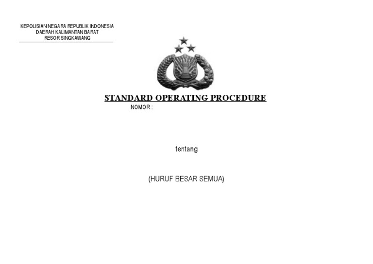 SOP Landscape Kepolisian Singkawang | PDF