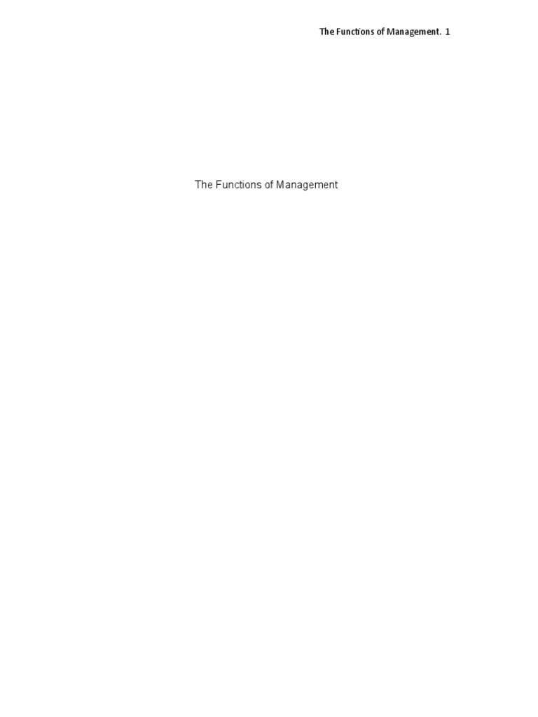 The Functions of Management | PDF | Goal | Teaching Mathematics