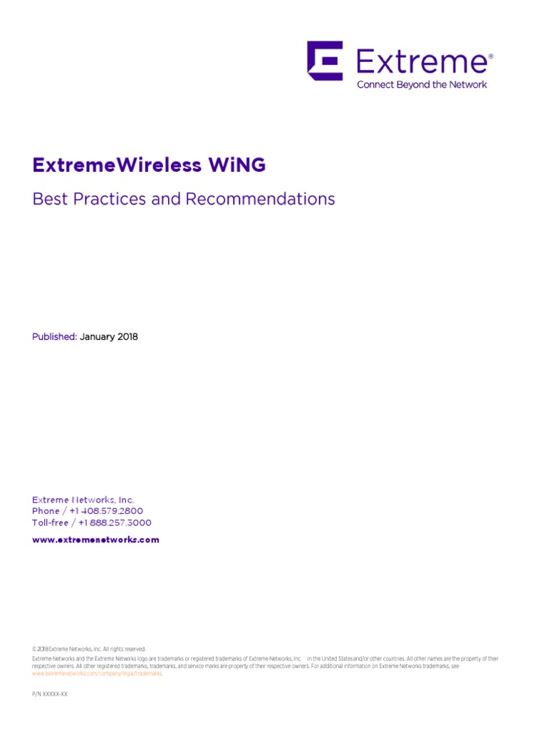 ExtremeWireless WiNG Best Practices Guide | PDF | Ip Address | Wireless Lan
