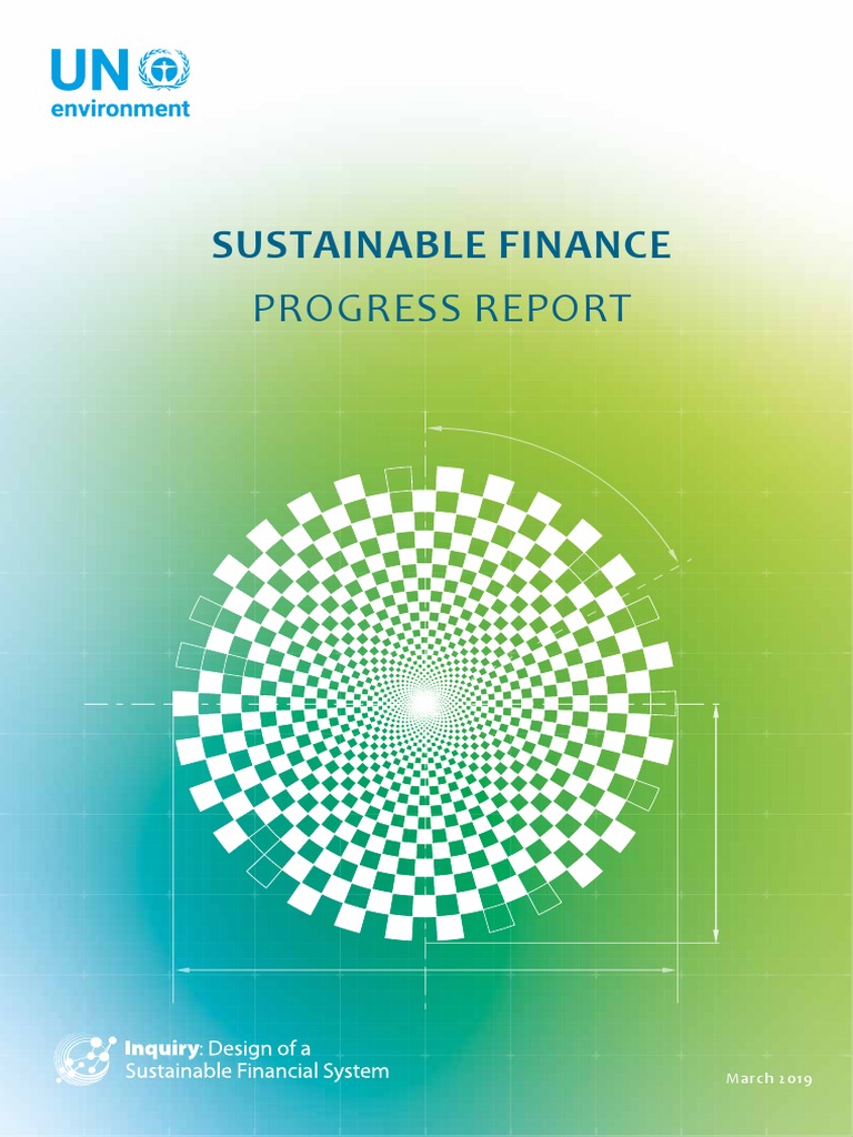 2019 Sustainable Finance Progress Report | PDF | Sustainability | Investor