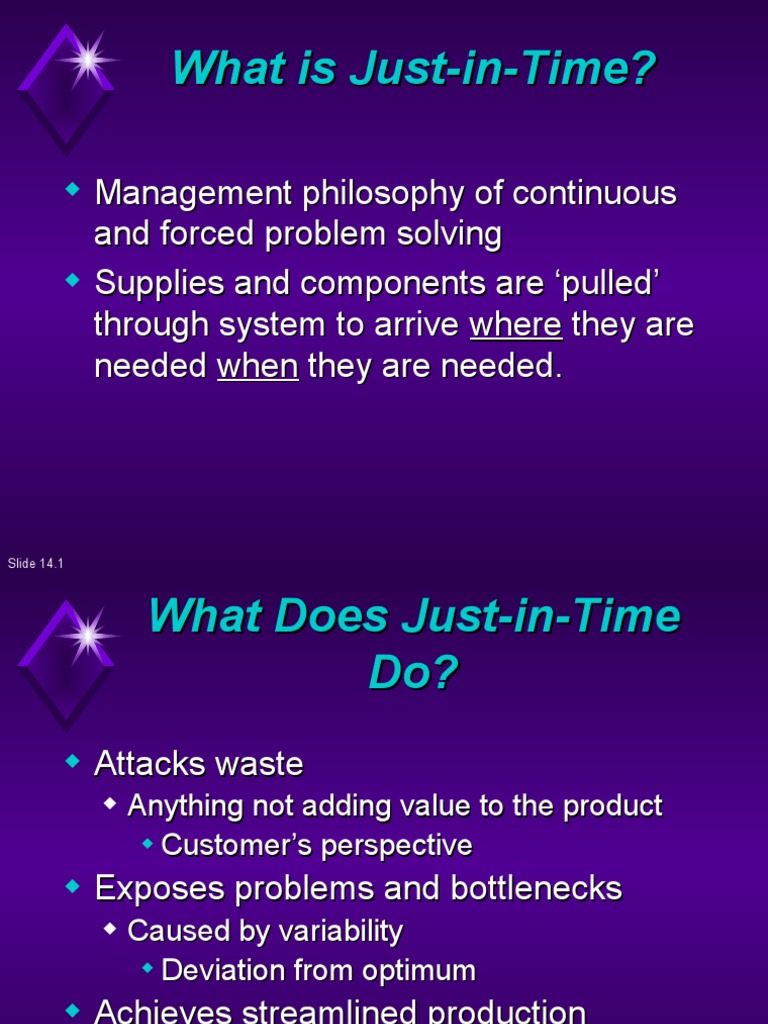 Just in Time | PDF | Inventory | Supply Chain