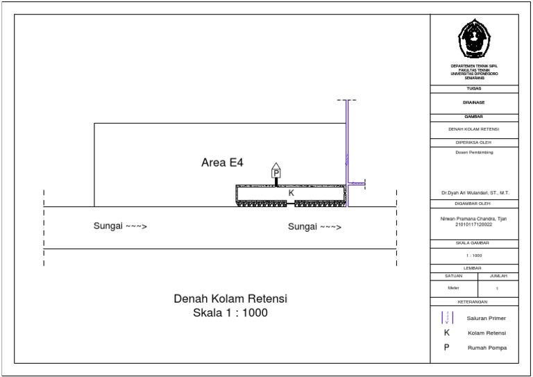 Denah Kolam Retensi | PDF