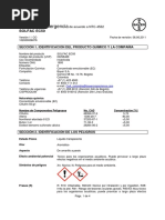 Ficha de Seguridad Pybuthrin 33 | PDF | Oxígeno | Pesticida
