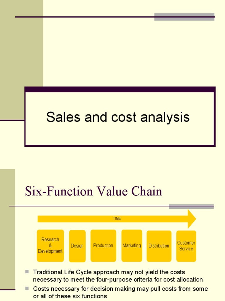 Sales and Cost Analysis | PDF | Cost Accounting | Sales