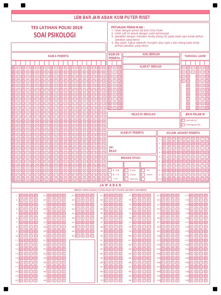 LJK Try Out Un Akpol | PDF