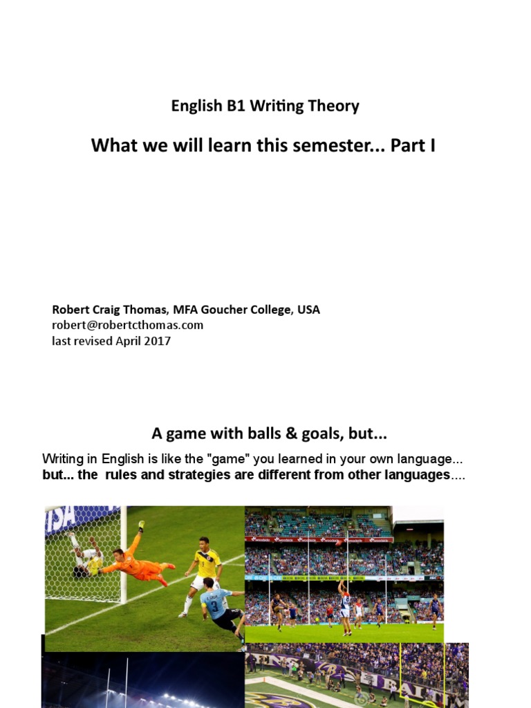 B1 Level English Writing - Theory, The Basics | PDF | Writers | English ...