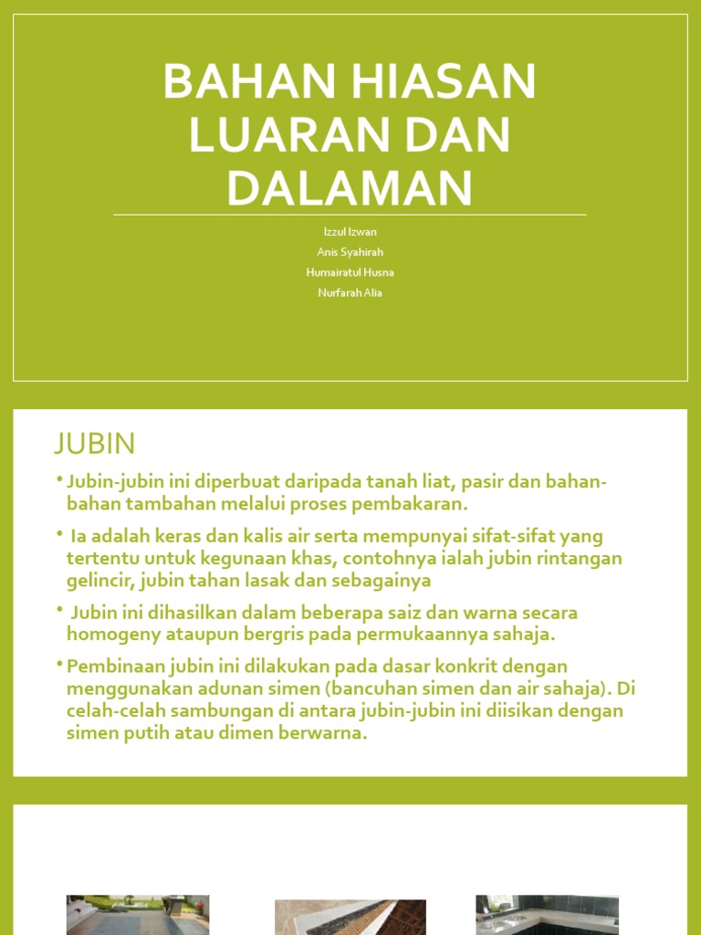 Bahan Hiasan Luaran Dan Dalaman | PDF