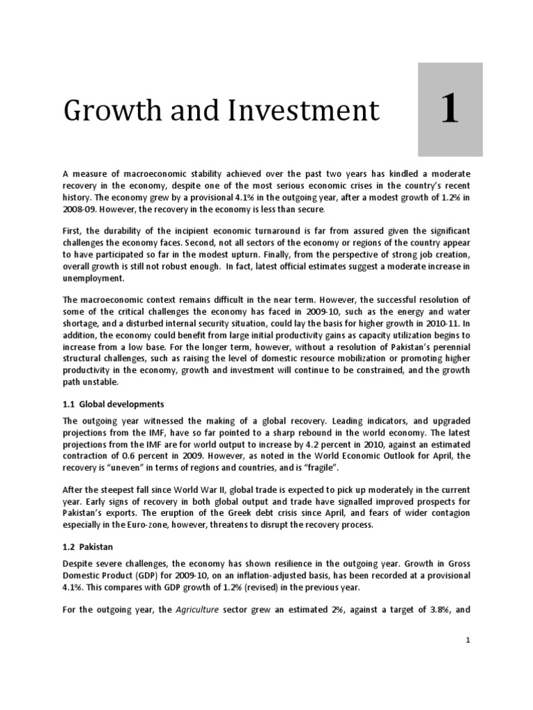 01 Growth and Investment | PDF | Finance & Money Management