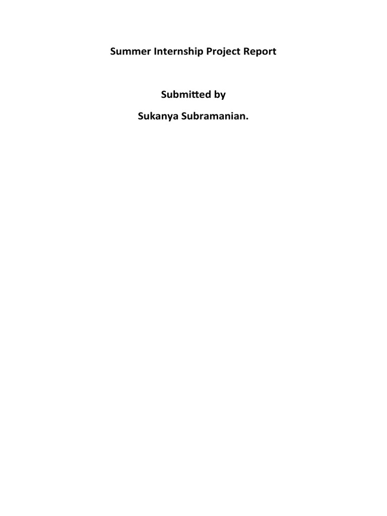 Summer Internship Report | PDF | Customer Relationship Management | Retail