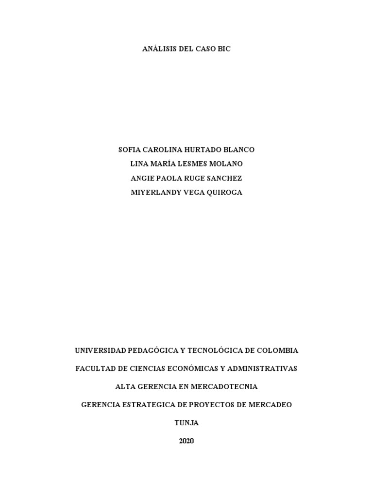 Análisis Del Caso Bic | PDF | Producto (Negocio) | Marketing