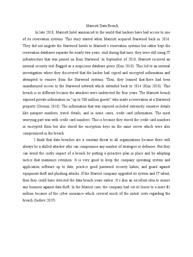 Marriott Data Breach | PDF