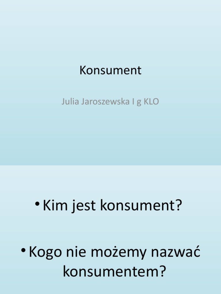 Konsument | PDF