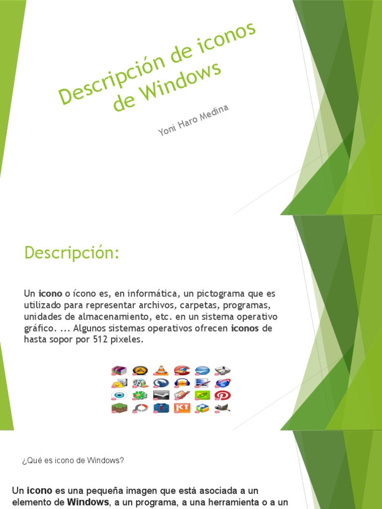 Descripción de Iconos de Windows | PDF