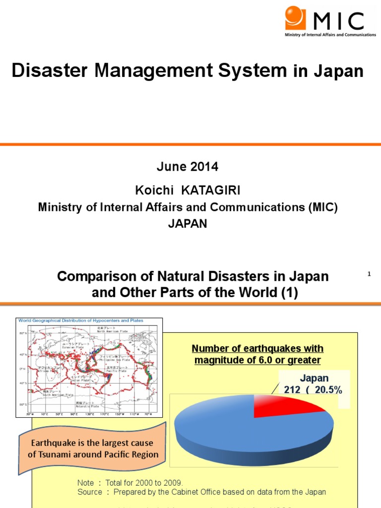 Disaster Management System in Japan | PDF | Tsunami | Natural Disasters
