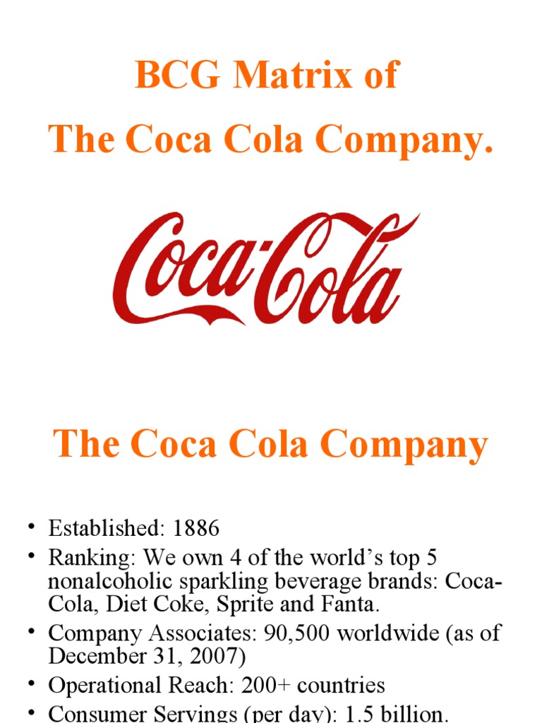 BCG Matrix For Coco Cola | PDF | The Coca Cola Company | Coca Cola