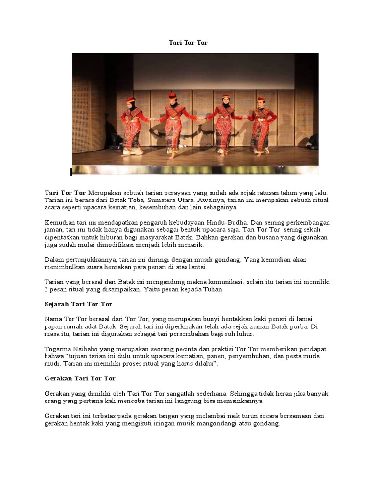 Tari Tor Tor | PDF