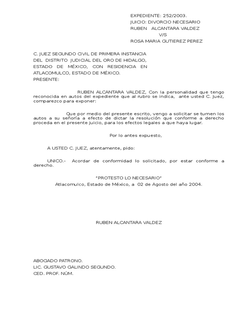 Solicitar Sentencia Definitiva | PDF Solicitar Sentencia Definitiva | PDF
