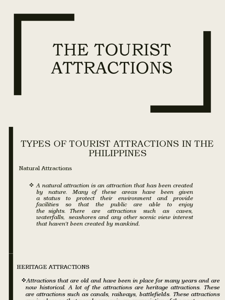 Types of Tourist Attractions in the Philippines | PDF | Philippines ...