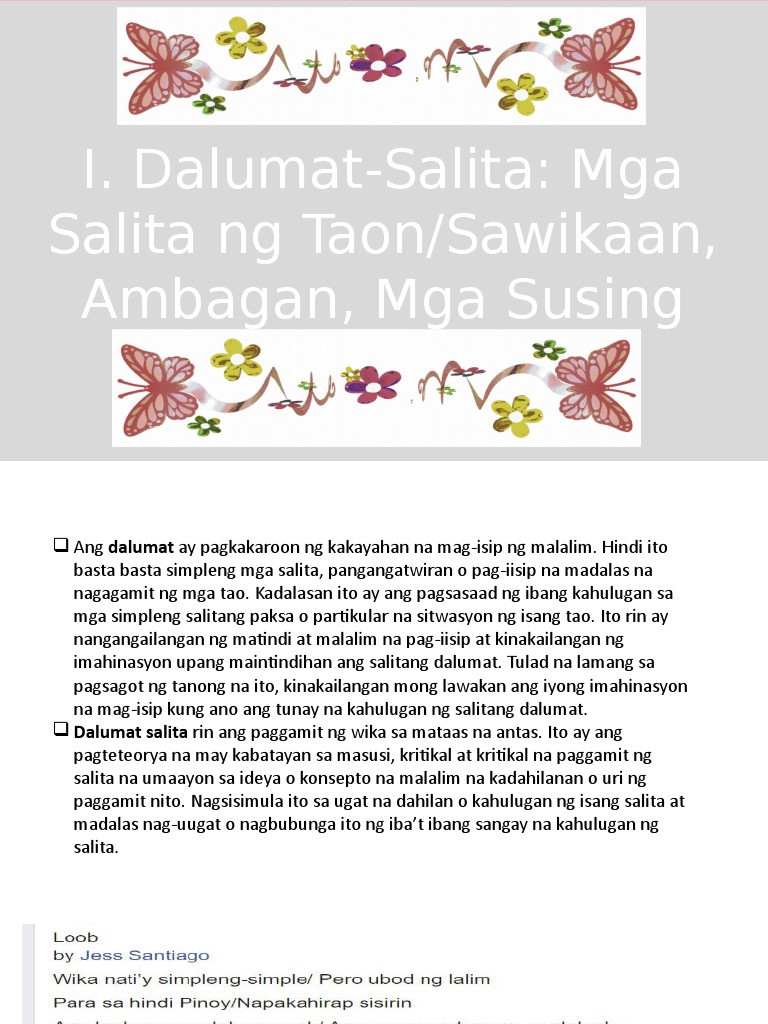 A1.Dalumat Loob Pagbabalangkas | PDF
