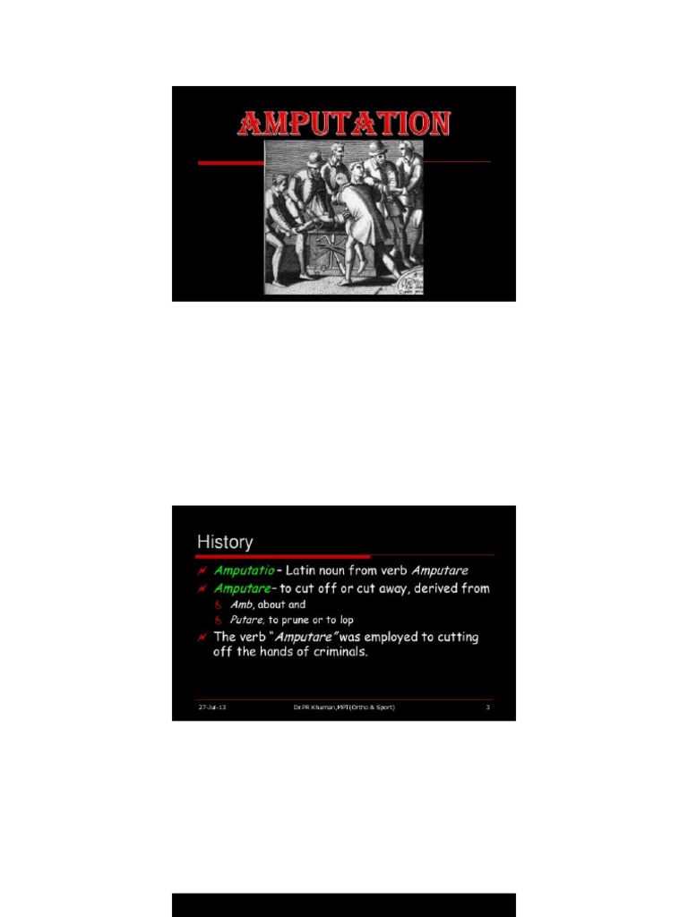 Amputation - PPTX (Autosaved) | PDF | Wellness | Science & Mathematics