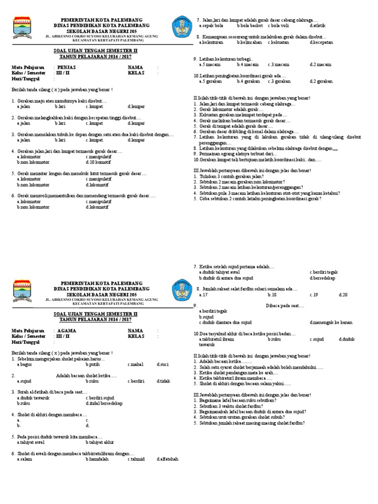 Soal Ulangan Mid | PDF