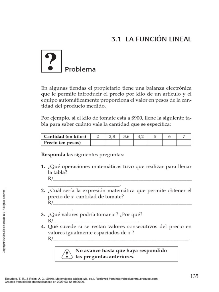 Matemáticas Básicas (2a. Ed.) - (MATEMÁTICAS BÁSICAS) | PDF | Función ...
