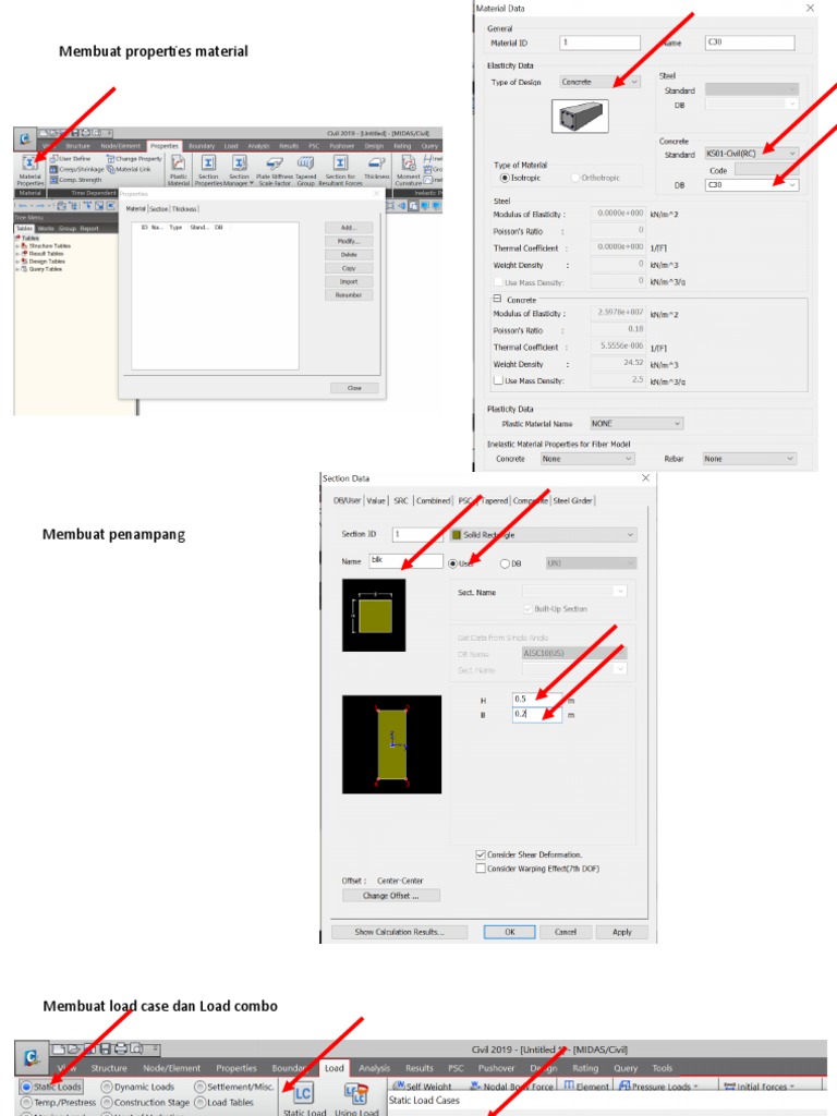 Tutorial Midas Civil | PDF
