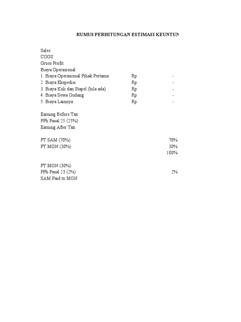 Rumus Formulasi | PDF