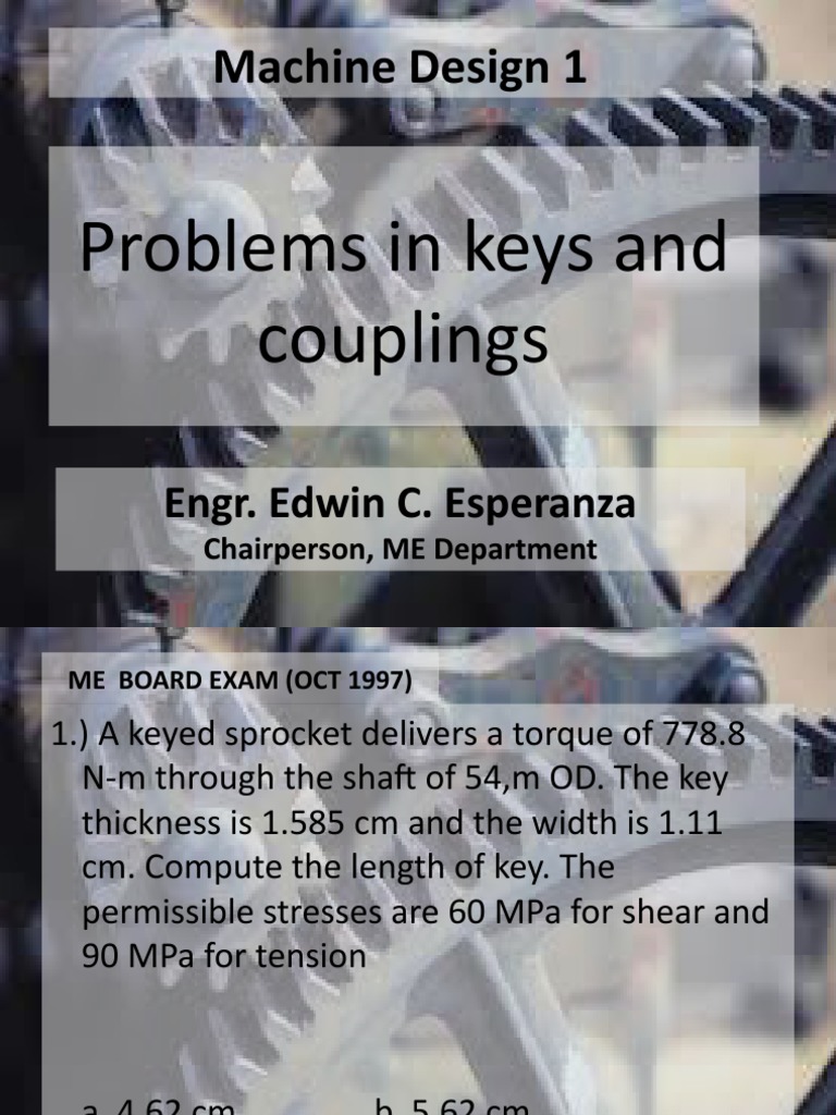 Problems in Keys and Couplings | PDF | Home & Garden | Science ...