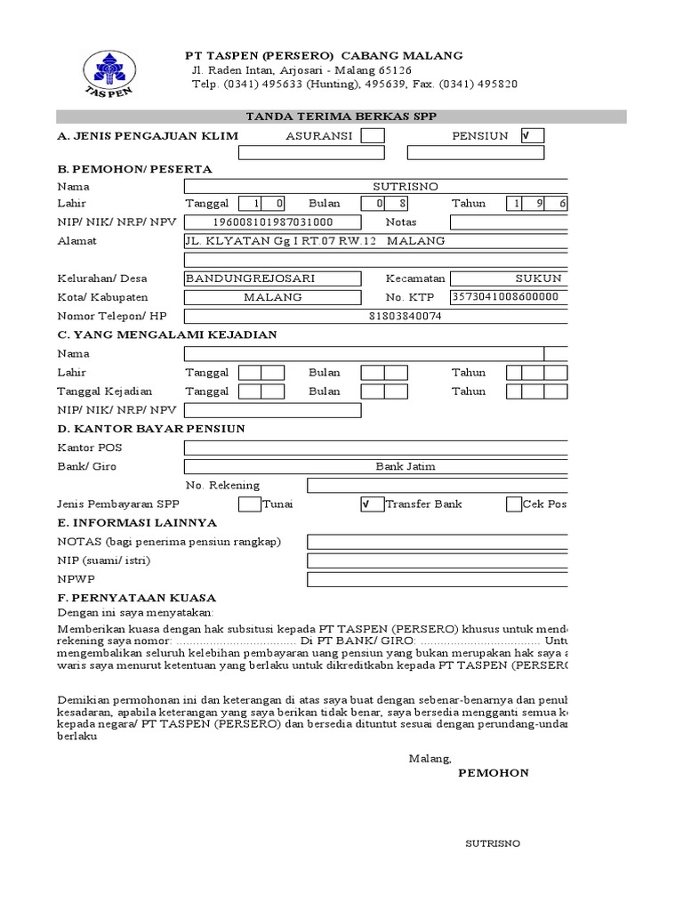 Formulir Permintaan Pembayaran (FPP) | PDF
