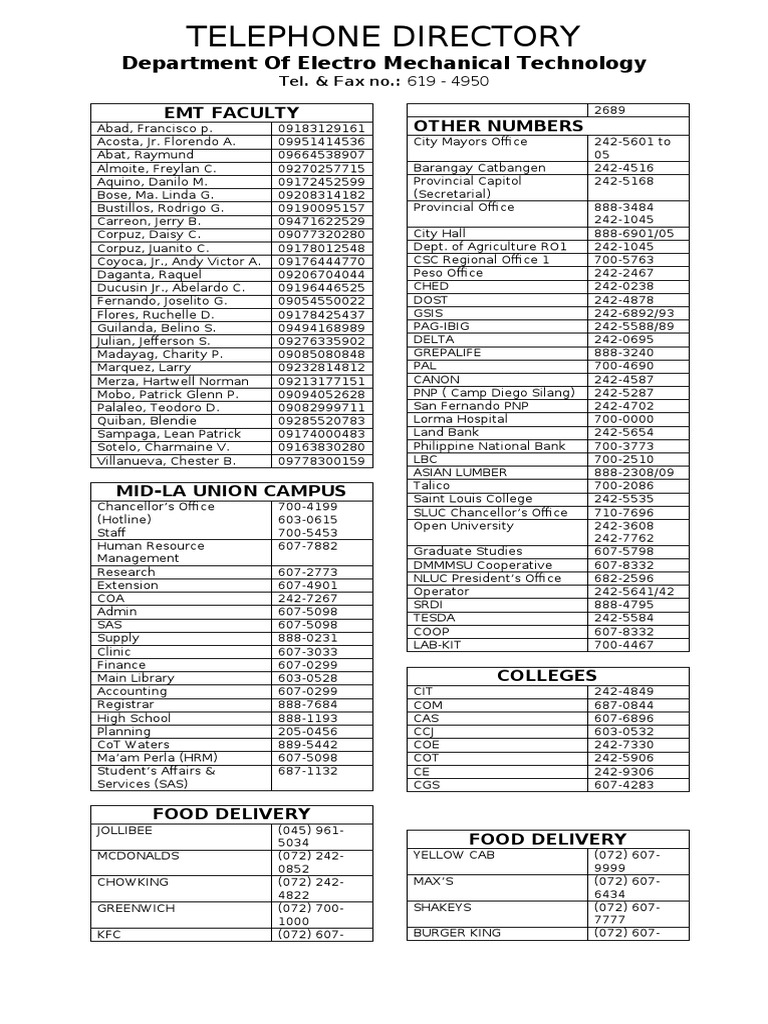 Telephone Directory | PDF | Business