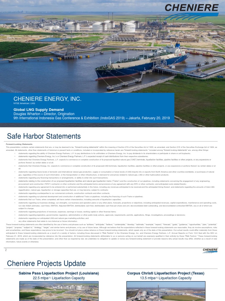 Douglas Wharton, Director Origination, Cheniere | PDF | Liquefied ...