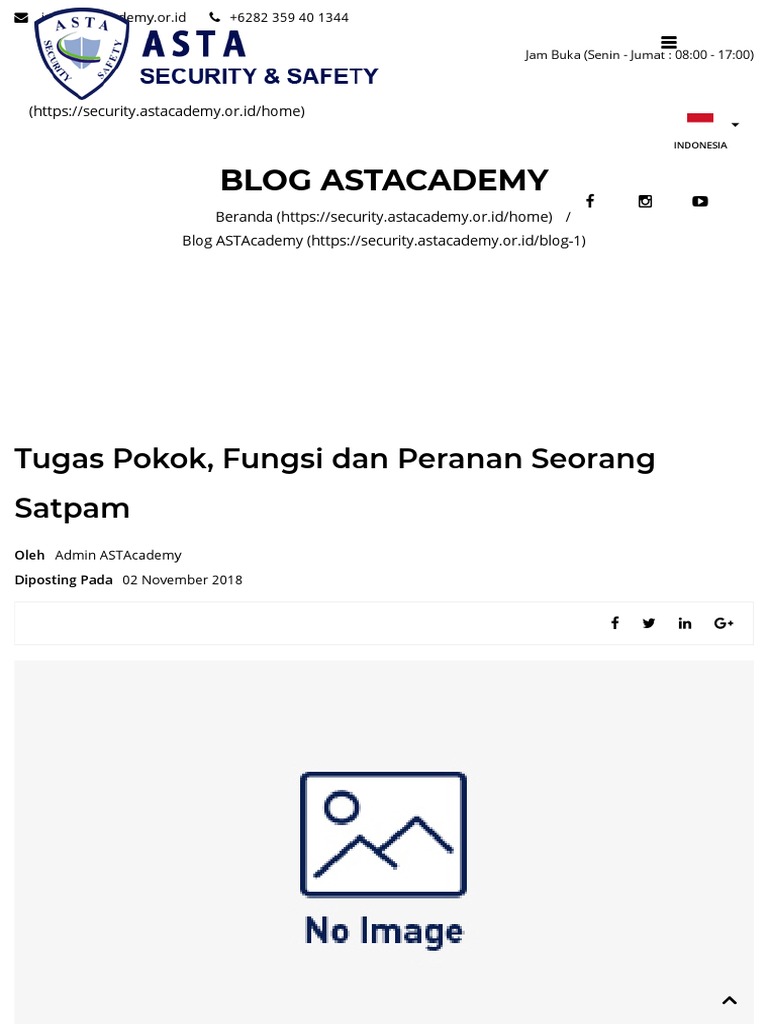 Tugas Pokok, Fungsi Dan Peranan Seorang Satpam | PDF