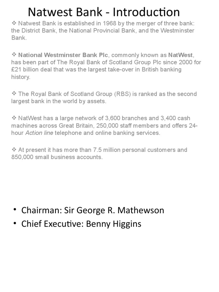 NatWest Bank Overview and Services | PDF | Finance & Money Management