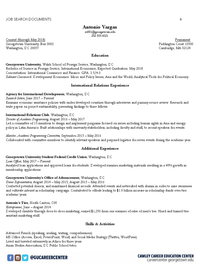 Sample Functional Resume | PDF | United States Agency For International ...